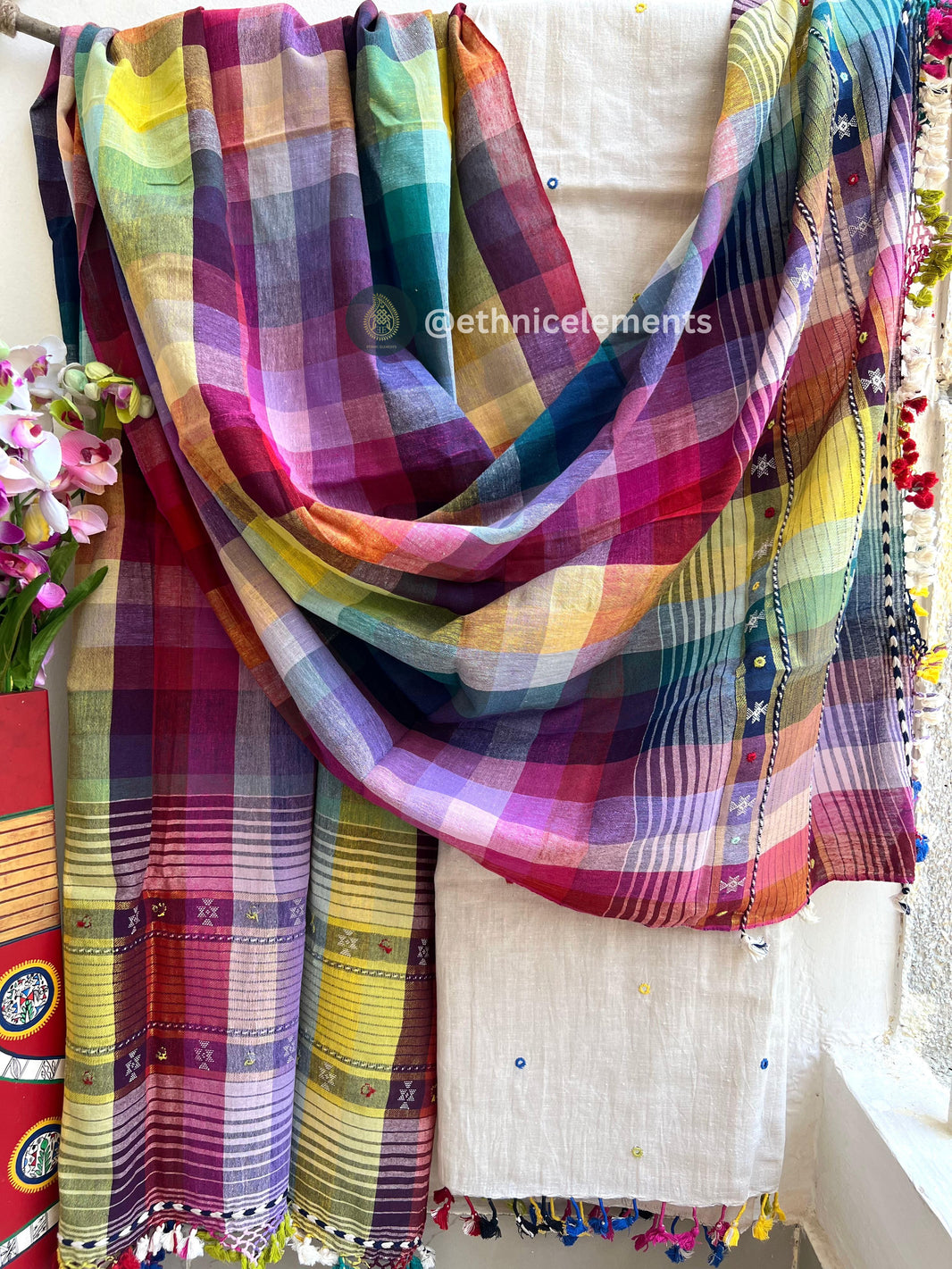 Handwoven Kala Cotton Bhujodi Suit Sets - EthnicElement